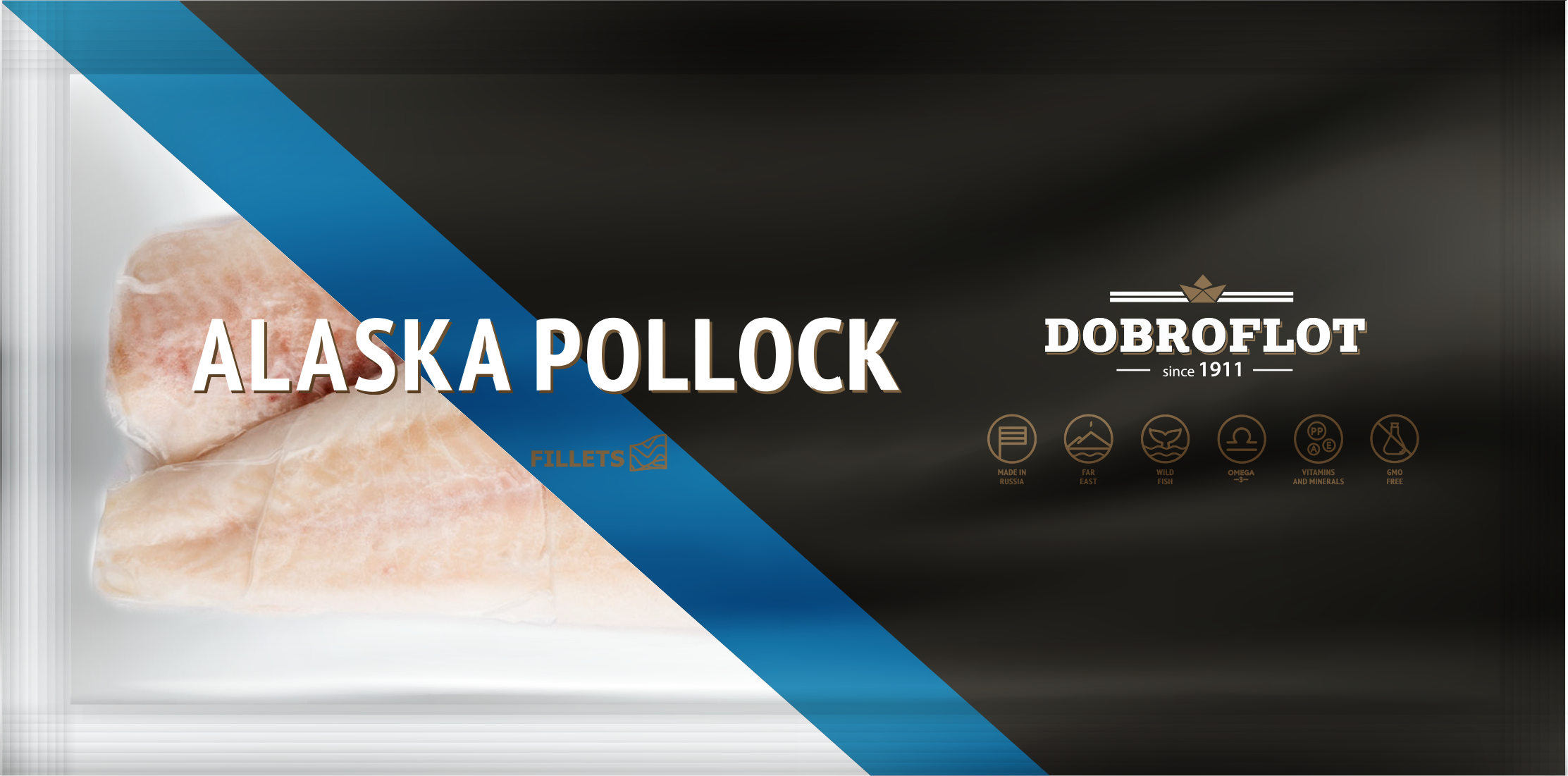 Pacific Alaska Pollock, skinless fillet — Доброфлот.РФ